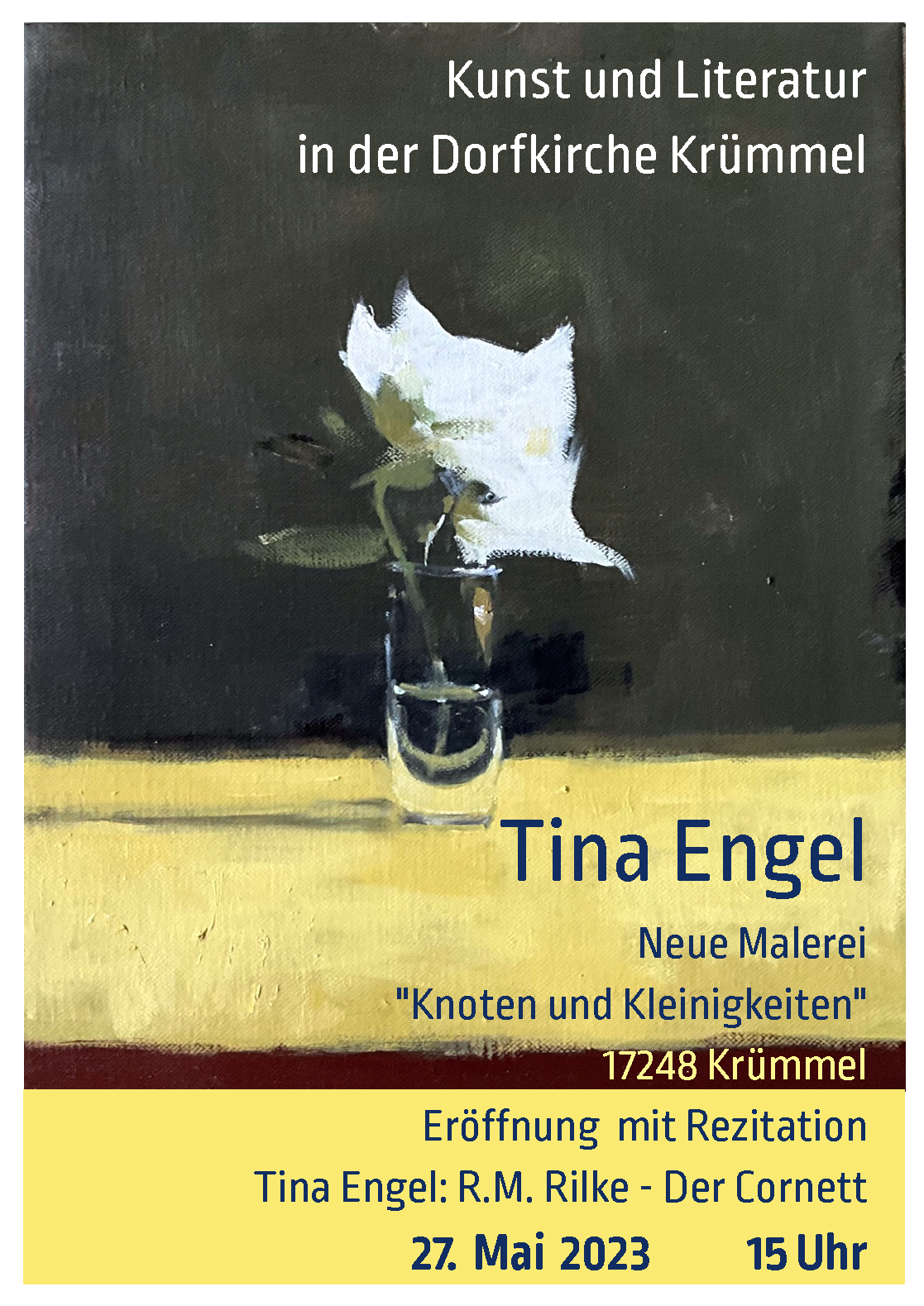 Tina Engel stellt in der Dorfkirche Krümmel ihre Bilder aus ...