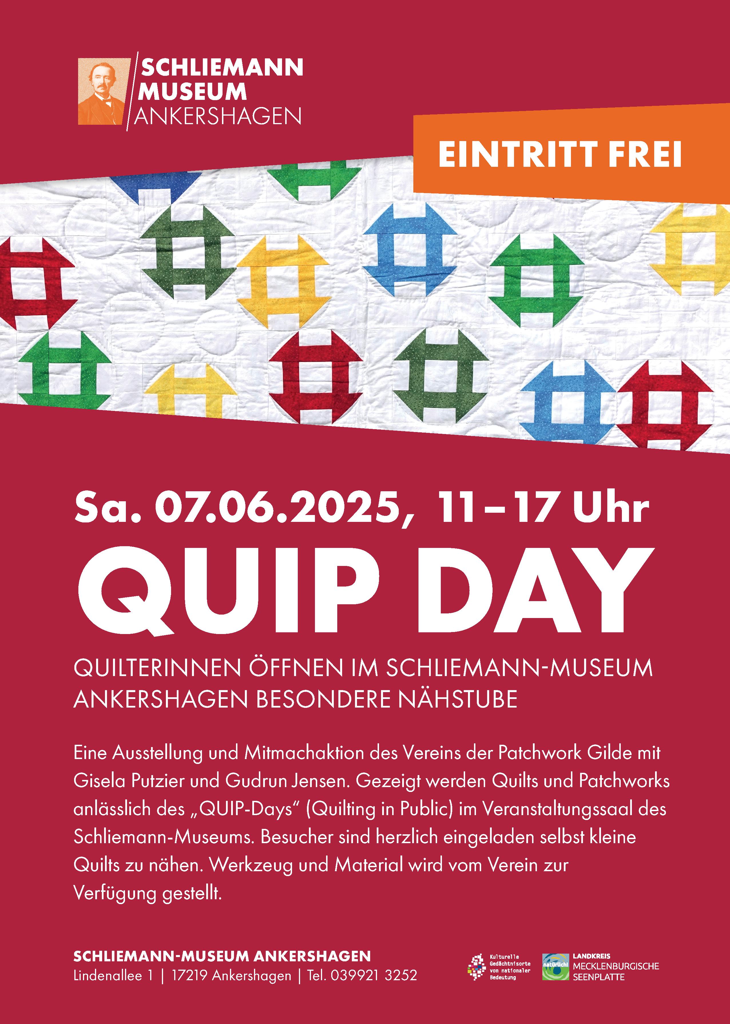 Mitmachen erwünscht beim QUIP Day in Ankershagen: Quilterinnen öffnen ...